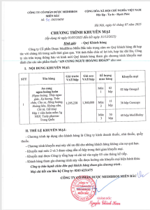 CTKM số 94/2025/MDB An Cung Ngưu Hoàng Hoàn Tasly áp dụng từ 01/07/2025 ...